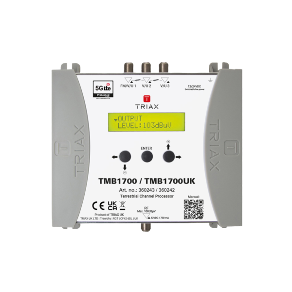 Triax 360242 TMB 1700 Programmable FTA Mini Channel Processing Headend