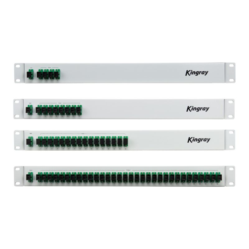 Kingray Optical PLC Splitter 1RU19" Rack Mount, 1260~1650nm, KPLC104 ...