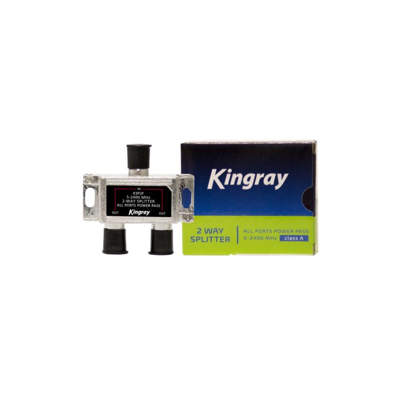 Kingray KSPxF 2, 3, 4, 6 & 8 Way F-type Splitter 5-2400MHz P/Pass All ...