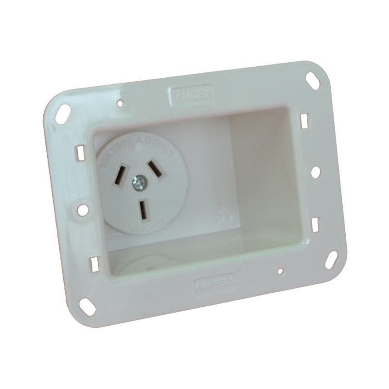 Recessed SINGLE GPO - Appliance Power Outlet / Point -10A 240VAC ...